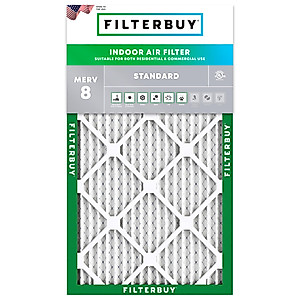 Filterbuy 14x30x1 Air Filter MERV 8 Dust Defense (1-Pack), Pleated HVAC AC Furnace Air Filters Replacement (Actual Size: 13.88 x 29.88 x 0.75 Inches)