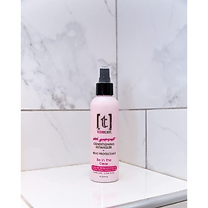Teenology Leave-In Conditioning Detangler + Heat Protectant for Teens - Helps with Acne and Breakouts - Pink Grapefruit Scent 6 oz.