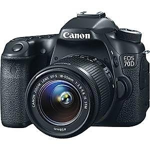 Canon EOS 70D DSLR Camera with 18-55mm f/3.5-5.6 STM Lens (Certified Refurbished)