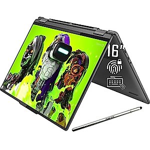 Lenovo 2023 Newest Yoga 7i 16" WUXGA Touch 2-in-1 Laptop, 13th Gen Intel 10-Core i5-1335U, 8GB LPDDR5 RAM, 1TB SSD, Intel Iris Xe Graphics, 2xThunderbolt, Backlit KB, FP, Win11 Home, Storm Grey