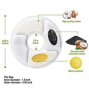 Cat Water Fountain Filters, 5 inch Pet Fountain Filters, Dog Fountain Activated Carbon Filters Replacement, Compatible with Cats and Dogs Automatic Water Dispenser (16Pcs)