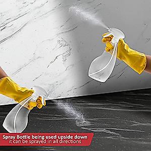 SPRAYZ Large 500ml Spray Bottles For Cleaning Solutions and Gardening, Plant, Water, Durable Trigger Sprayer, Refillable, Spray Bottle for Hair, All Directions, Clear Plastic Bottle 2x 500ml