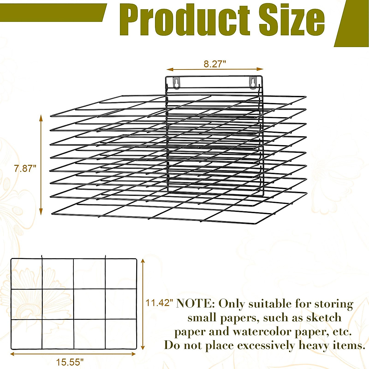 Lzttyee Art Drying Rack for Classroom Paint Drying Rack Small Art Drying Rack Wall Art Storage Rack with 8 Removable Shelves for Classrooms and Art Studios (8 Shelves)