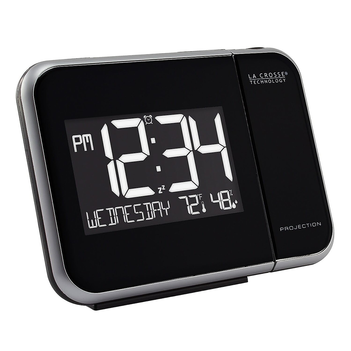 La Crosse Technology Projection Alarm Clock with Indoor Temperature and Humidity (616-1412)