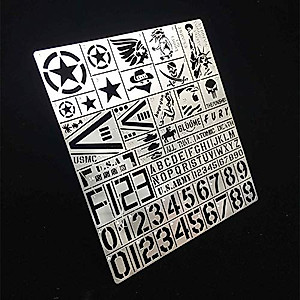 Spray Board Spray Stencil Hobby Tools, Stainless Steel Stencil, Fits 1/35 Scale Military USA Armed Vehicle Model Kit
