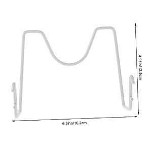 FUNOMOCYA Peg Board Paper Towel Holder Metal Macrame Shelf Wall Hanging Metal Dish Rack Pot Lid Holder Organizer Accessories Pot Lid Organizer Pan Cover Rack White