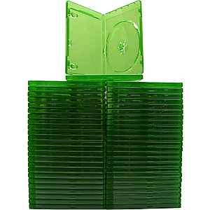 (50) 12mm Replacement Video Game Cases - Translucent Green - Compatible with Xbox One - #VGBR12XONE