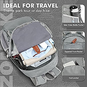 ZOMAKE Lightweight Packable Backpack 30L - Foldable Hiking Backpacks Water Resistant Compact Folding Daypack for Travel(Sliver Grey)