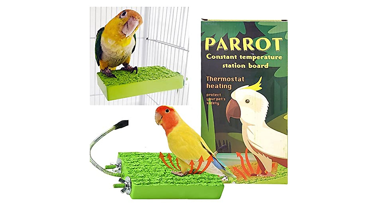 Bird Warmer for Cage Birds - Safe Heated Perch Platform 12V