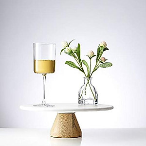 JoyJolt Claire 11.4oz White Wine Glass Set. Crystal Glasses. Elegant Stemware Stemmed Wine Glasses Made in Europe. Unique and Modern Wine Glasses with Stem. Set of 2