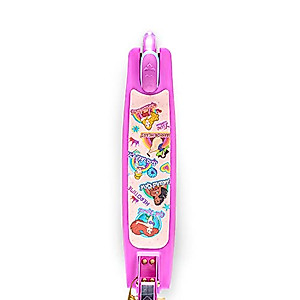 Jetson Disney Princess Kick Scooter, Foldable with Light Up Wheels, Adjustable Handlebar Height, Pink