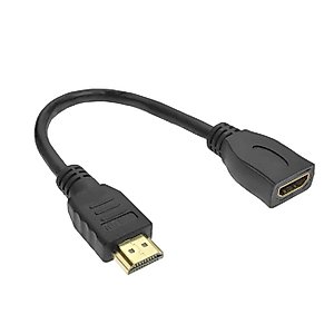 QFUP High Speed Male to Female HDMI Extension Cable for Fire TV Stick,Google Chrome Cast,Roku Stick