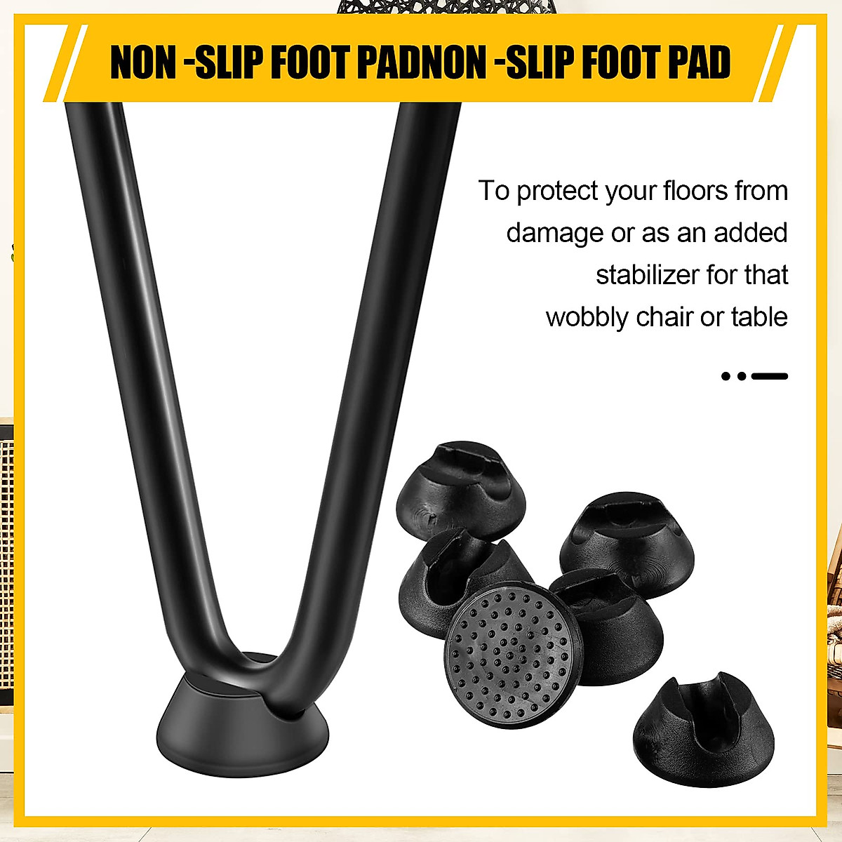 12 Pack Hairpin Legs 16 Inch Metal Table Legs Heavy Duty Desk Legs Furniture Legs Coffee Table Legs for Cabinet, Wardrobe, Side Table, Drawers, Nightstand, Bench with Floor Protectors and Screws