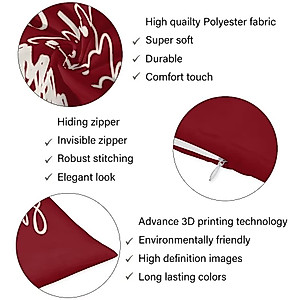 Merry Christmas Body Pillow Cover Winter Holiday Christmas Tree Long Pillowcase with Zipper Decorative Soft Cushion Covers Farmhouse Bedding Pillow Cases for Couch,Sofa,Bedroom,Home Gifts 20"x54",Red