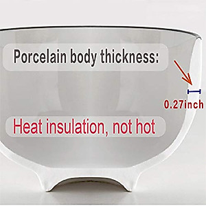 AnBnCn Salad Bowls 8 inch 65 oz Large Serving Bowls White Fine Porcelain Fruit Bowl Soup Bowl Pasta Bowl Popcorn Bowl Set of 3 (White)