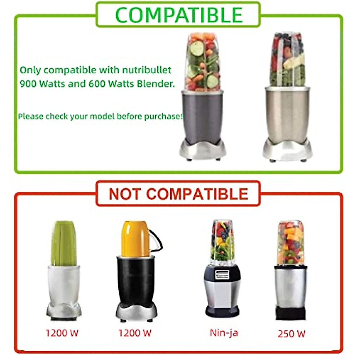 Replacement Extractor Blade, Fit for NutriBullet 600w / 900w Pro Extractor Blade Series with Silicone Rubber Gaskets Seal O Ring for NutriBullet Blender Blade Replacement Parts