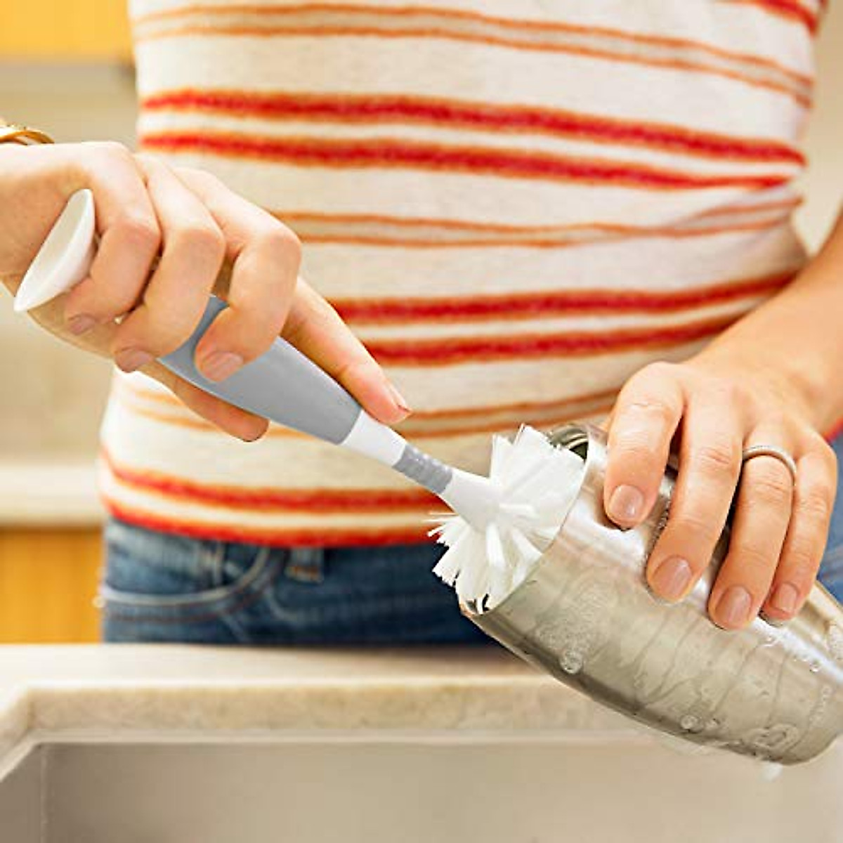 Munchkin® Bristle™ Bottle Brush, Grey, 2 Pack