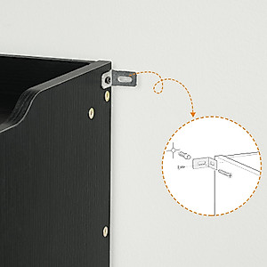 HOOBRO Shoe Storage Cabinet, Narrow Shoe Cabinet, Shoe Cabinet Storage for Entryway, Freestanding Shoe Organizer Cabinet, Shoe Rack Cabinet with Adjustable Shelves, Gold and Black DB14SC01