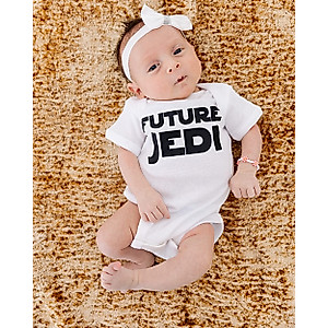 Apericots Cute Baby Short Sleeve Bodysuit, 100% Cotton: Future Jedi (0-18 months)