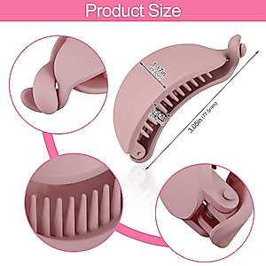 ANCIRS 6 Pack Non-Slip Banana Hair Clips, Large Grind Arenaceous Hair Claw Clips for Women & Girls Thick & Thin Hair (Begonia Red & Navy Blue & Taro Purple & Cherry Pink & Lemon Yellow & Light Gray)