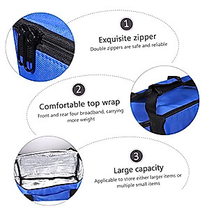 SOESFOUFU Insulated Bag Suitcase Bag Foldable Picnic Basket Food Bag Large Shopping Bags Cake Containers Outdoor Basket Coffee Container Containers for Food Foldable Basket Pizza Bag Blue