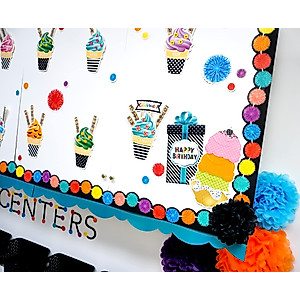 CTP Pom Poms EZ Border for Classroom Bulletin Board Border for Classroom (Creative Teaching Press 10515), 48 ft per Package