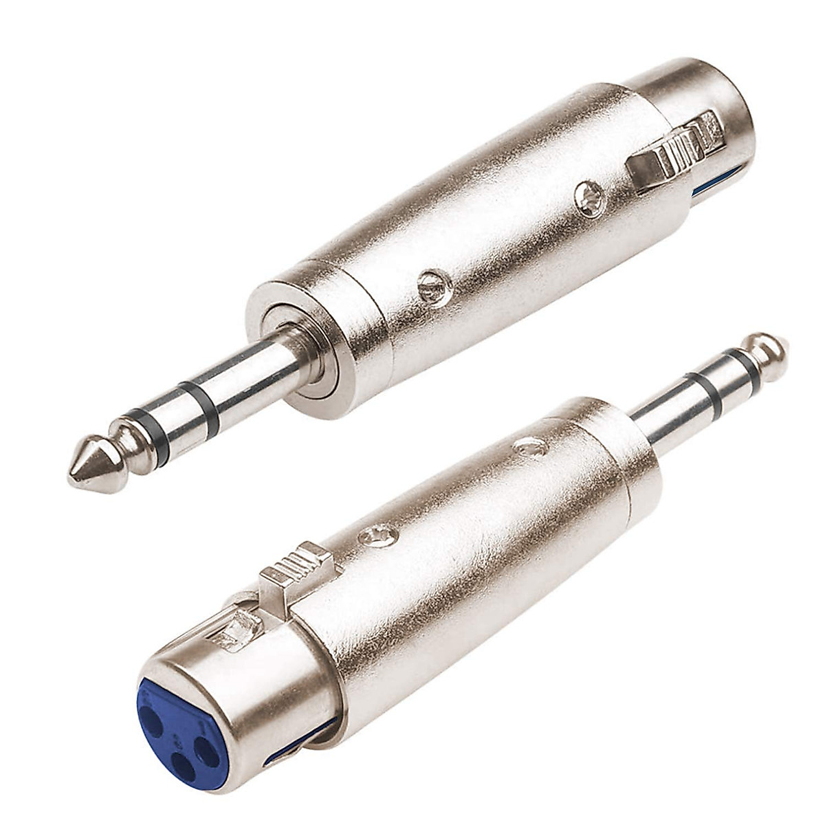 AYECEHI XLR Female to 1/4 TRS Male Stereo Adapter, 2 Pack, Metal Shielded, Positive Locking