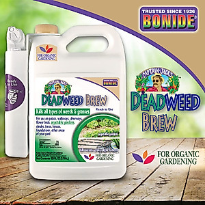 Bonide Captain Jack's Deadweed Brew, 128 oz Ready-to-Use with Attached Power Sprayer, Controls All Types of Weeds and Grasses, For Organic Gardening