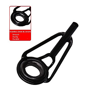 8pcs Fishing Rod Tip Repair Kit Rod Top Tips Replacement Fishing Rod Tips Stainless Steel Ceramic Ring Guide Tips