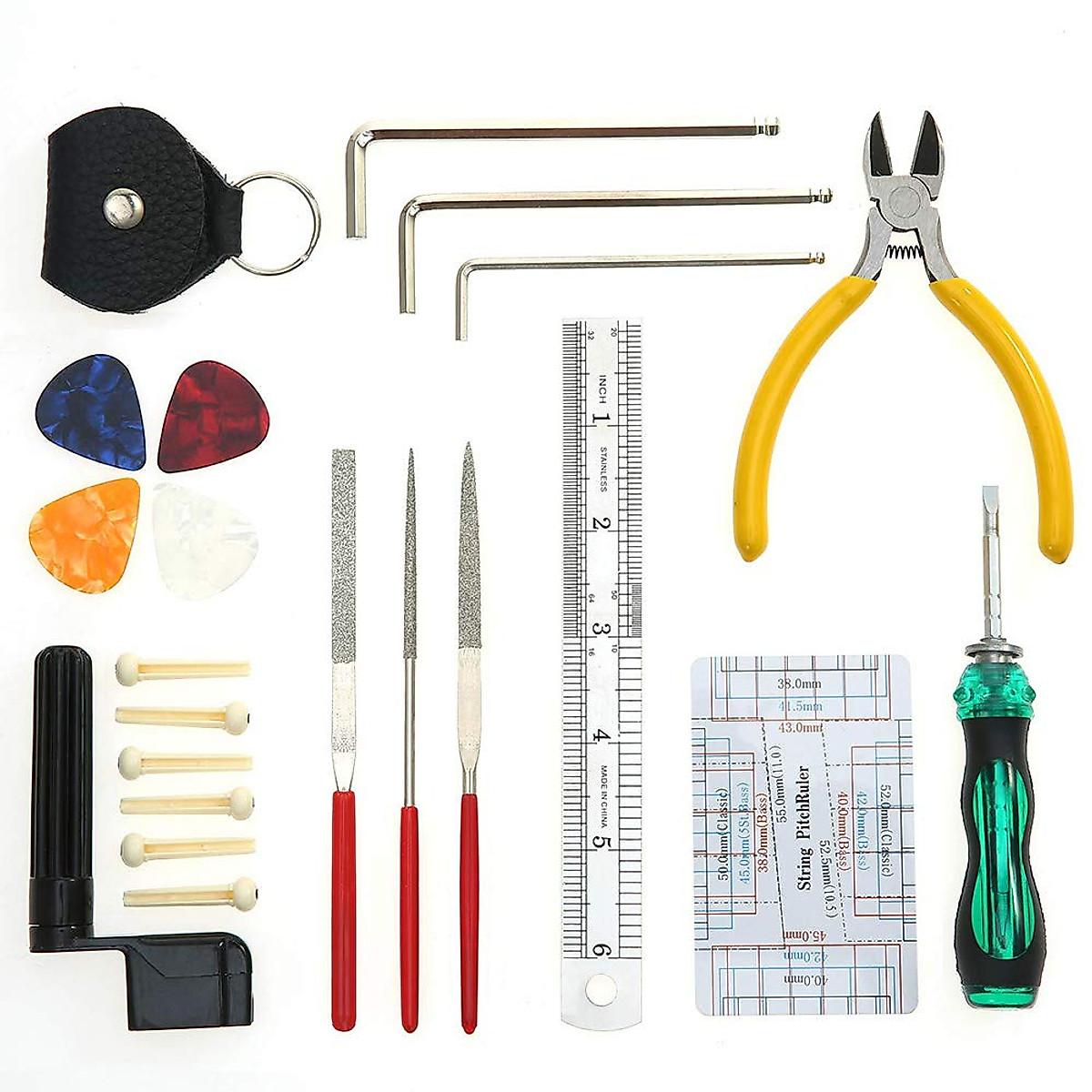 Guitar Repairing Tool Kit 26Pcs with Carry Bag for Guitar Ukulele Bass Mandolin Banjo