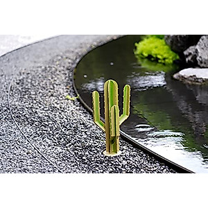 Metal desert cactus Rustic Sculpture The cactus Plant Home Decor Rustic Hand Painted The cactus Garden Ornaments Outdoor Decor Figurines Home Yard Decorations Stakes Lawn Ornaments (3 PCS green)
