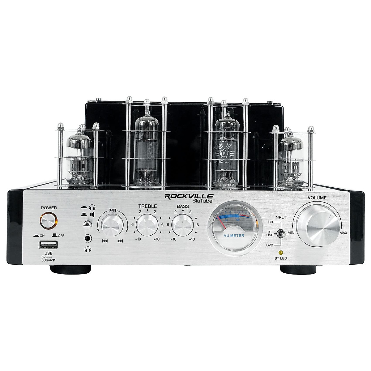 Rockville BluTube 70W Tube Amplifier Home Theater Stereo Receiver with Bluetooth, USB - Perfect for Audiophile Music, Home Theater & Gaming
