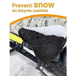 PAMASE Waterproof Bike Seat Cover - Outdoor City Road Bike Saddle Rain Cover, 2pcs Bicycle Cushion Protector with Drawstring & Storage Bag for Dust Resistant -15.7 * 15in