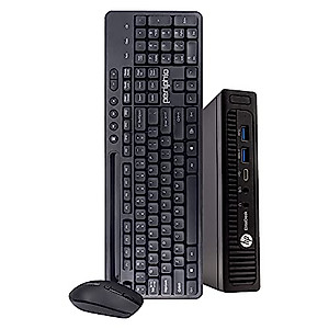 HP EliteDesk 800G2 Micro Desktop Computer PC, Intel Quad Core i5, 16GB RAM, 512 GB SSD, Windows 10 Pro, Periphio Wireless Keyboard & Mouse (Renewed)