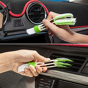 ICEYLI Window and Sliding Door Track Cleaning Brushes Set, Window Blind Duster, 2-in-1 Windowsill Sweeper, Hand-held Groove Gap Cleaning Tools, Tile Lines Brush, Straw Cleaner Brush, 8 Pieces