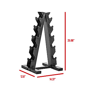 CAP Barbell 150-lb Hex Dumbbell Weight Set with Vertical Rack