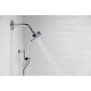 KOHLER 22170-G-2MB Purist Multi-Function Showerhead, Wall-Mount, 3 Spray Settings, 1.75 GPM, Vibrant Brushed Moderne Brass