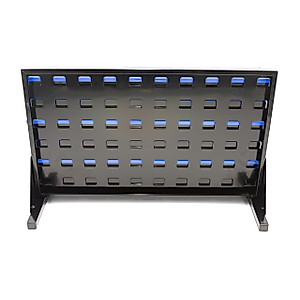 DJC Supply Heavy Duty Storage Bin Set & Steel Panel for Hanging Bin, Bench Mountable Steel Rolled Panel, 15 Bins included, Great for organzing Tools, Parts, and More. (20"X13" Bench Panel Set)