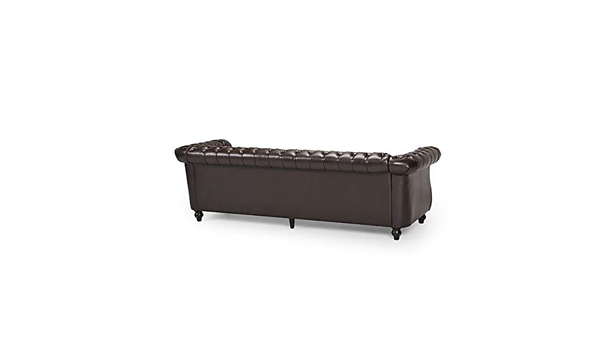 Christopher Knight Norma Sofa - Elegant Chesterfield Design in Brown