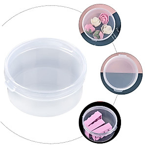 Didiseaon 36pcs Organizer flip box plastic container candy box mini plastic containers round can desktop crafts Desktop Storage Container travel can cosmetic Clear Plastic Pot bead