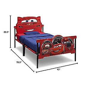Delta Children Plastic 3D-Footboard Twin Bed, Disney/Pixar Cars