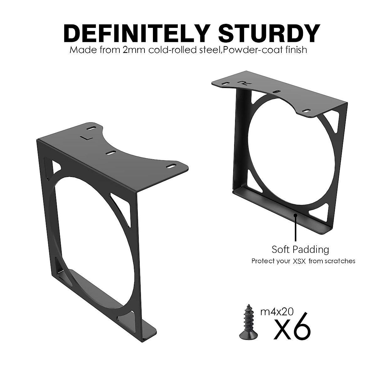 Monzlteck Under Desk Mount for Xbox Series X,Stealth Mount for XSX