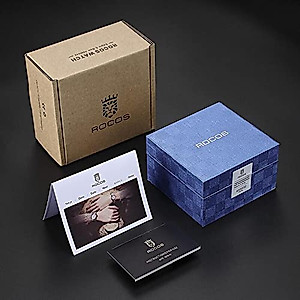 JOESD Men's Automatic, Auto Date Wrist Watches Waterproof Analog Watch with Stainless Steel Skeleton Luxury Classic Mechanical Watch 42mm