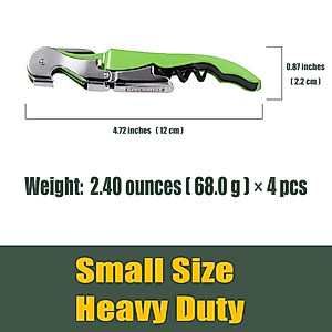 SIVERMISE Waiters Corkscrew, Wine Bottle Opener, Wine Key, Multi-Functional All-in-1(Multi-Color, Pack of 4)