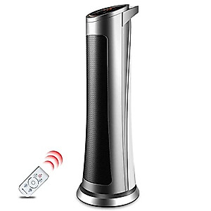 Outdoor Garden Heater Space Heater for Indoor Use, Portable Ceramic Tower Heater with Remote, Oscillation, Digital Display, Tip-Over & Overheating Protection, 12H Timer Patio Heate