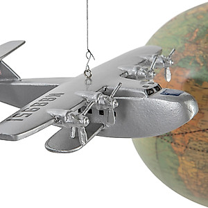 Hanging Airplane Mobile - Around The World Mobile by Authentic Models, Ceiling and Nursery Decor for All Ages, Attached World Globe