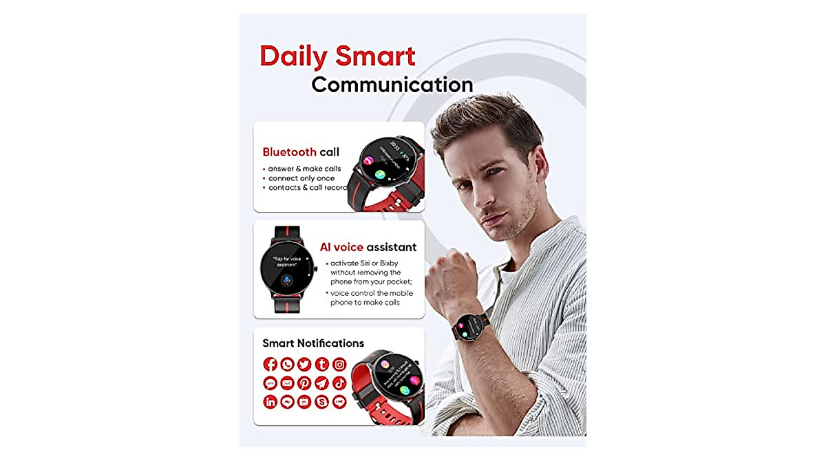HYSTORM Health Smart Watch: Fitness & Health Tracker