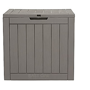 Rubbermaid Outdoor Deck Box, Extra Large, Weather Resistant, Gray for Lawn, Garden, Pool, Tool Storage, Home Organization & EAST OAK Deck Box, 31 Gallon Indoor/Outdoor Storage Box, Grey
