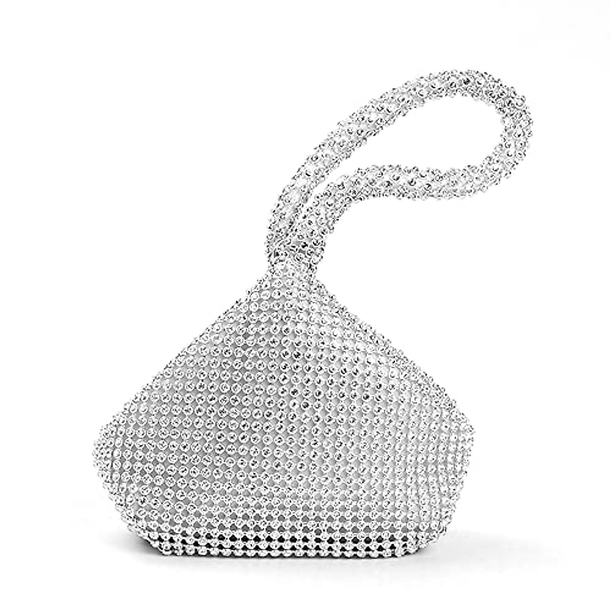 New Groupcow Women's Evening Bags Glitter Rhinestone Triangle Purse Party Prom Wedding Purse