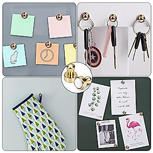 20 PCS Refrigerator Magnets, Gold Metal Push Pin Magnets, Ideal for Whiteboard Magnets, Fridge Magnets, Office Magnets, Classroom Magnets, Map Magnets